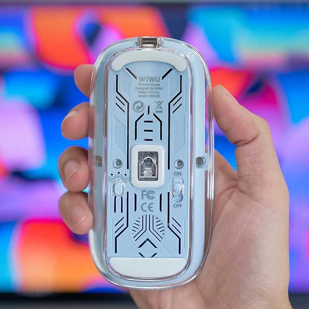 WIWU Crystal Transparent Wireless Mouse - gadgetkhor
