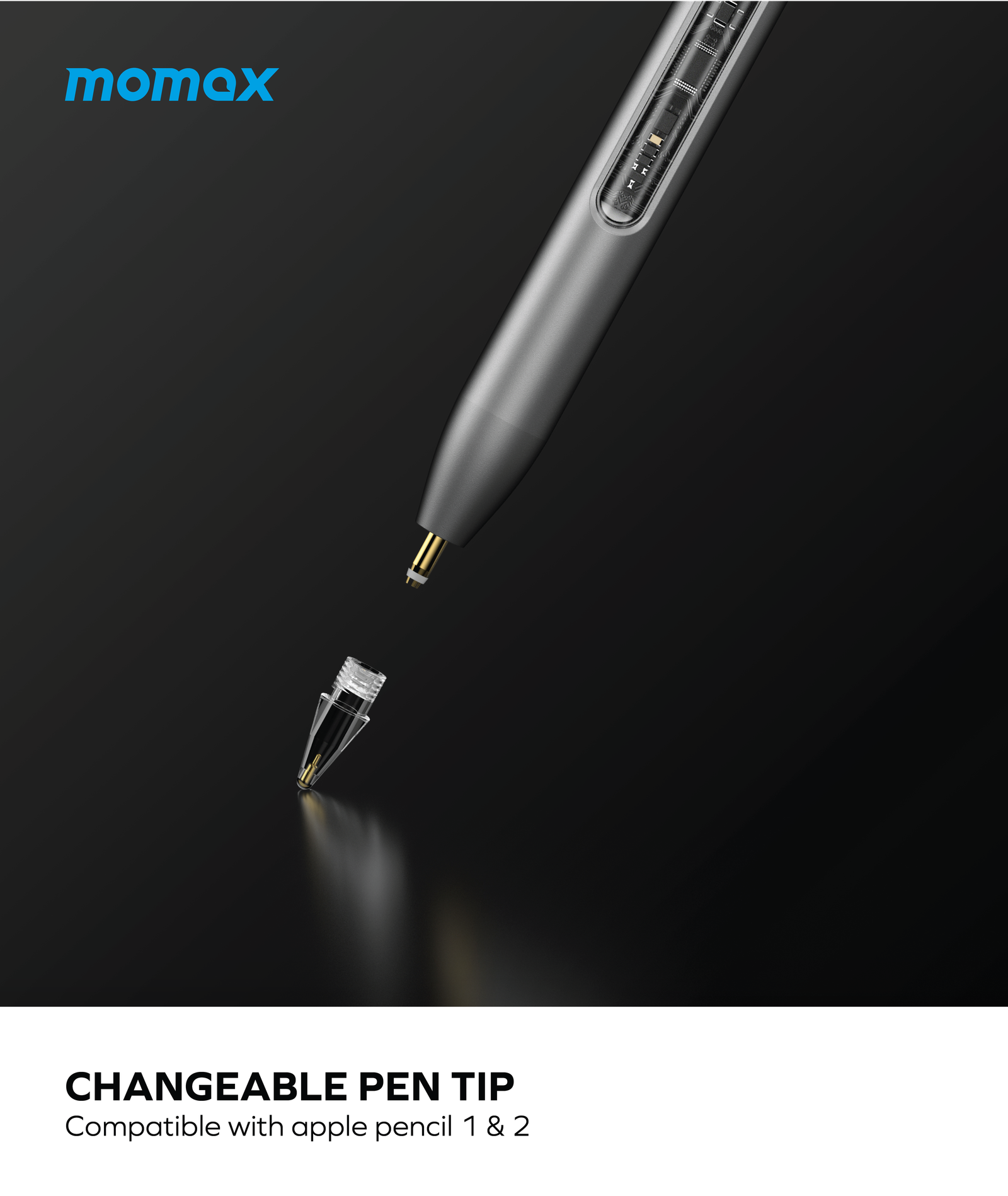Momax Mag.Link Pro Magnetic Charging Active Stylus Pen – TP9E - gadgetkhor