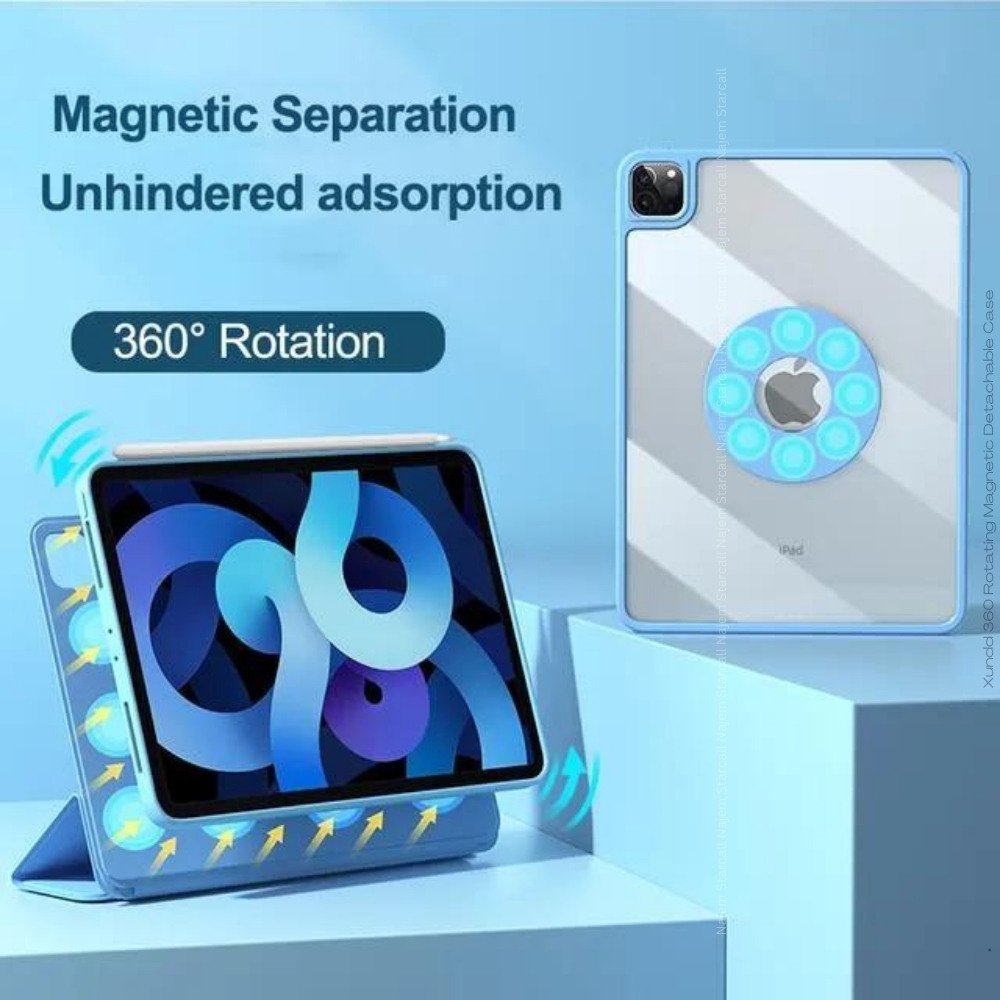 Xundd 360° Rotating Magnetic Detachable Case for iPad - gadgetkhor