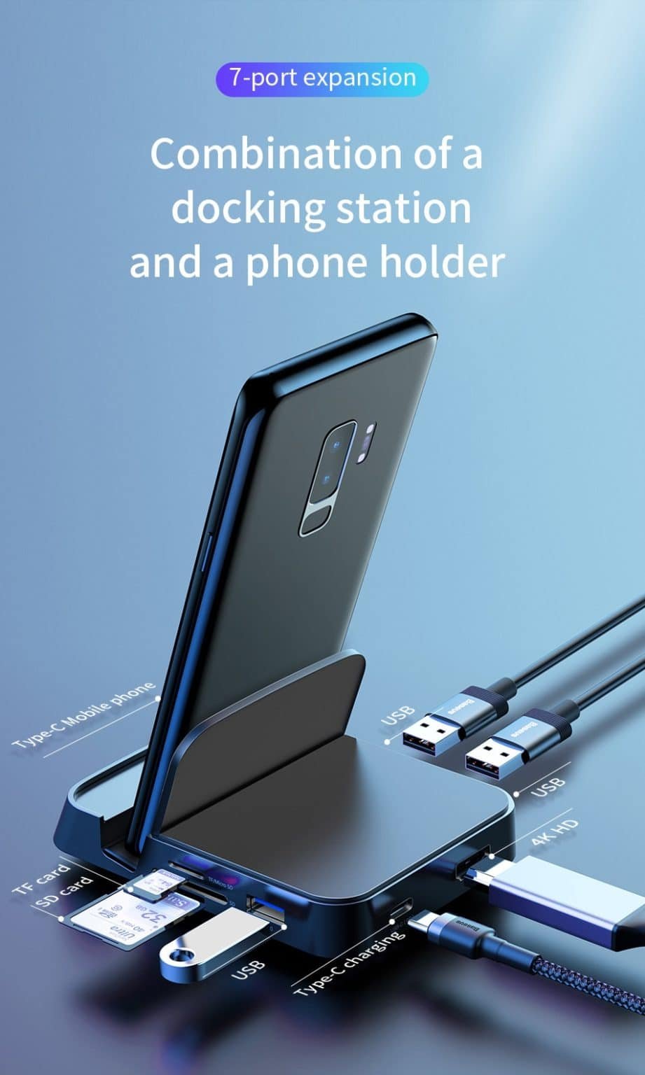 Baseus Mate Docking Type-C Mobile Phone Intelligent Hub - gadgetkhor