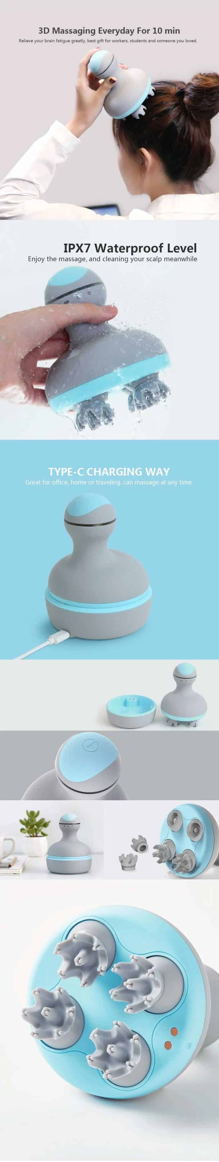 Xiaomi Electric Head Massager Wireless Scalp Massager - gadgetkhor